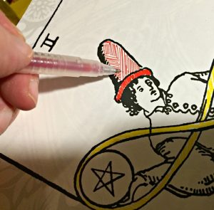 How to Bling The Tarot Coloring Book: Colored Gel Pens - The Tarot Lady